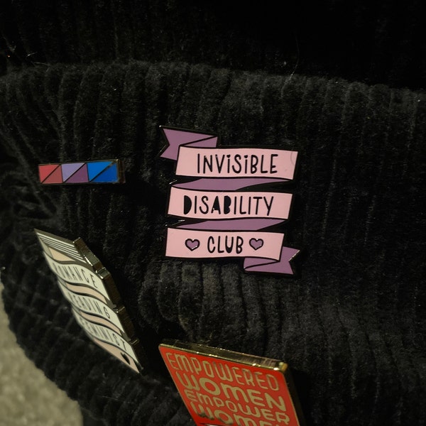 Invisible Disability Club Enamel Pin, Hidden Illness Awareness, Mental ...