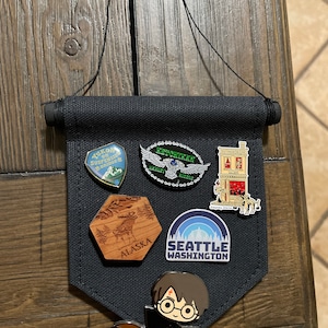 Mini Long Pin Banner Enamel Pin Display Pick Your Color | Etsy