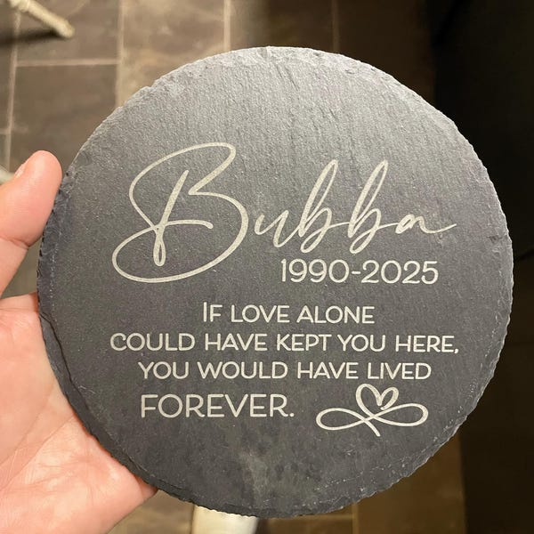 Engraved Pet Memorial Grave Stone Slate - Personalized Custom Tribute ...