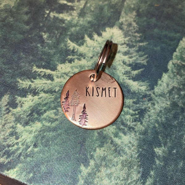 Redwood and Pines, Tree Dog Tag, Dog Tags for Dogs, Dog Tags, Pet Id ...