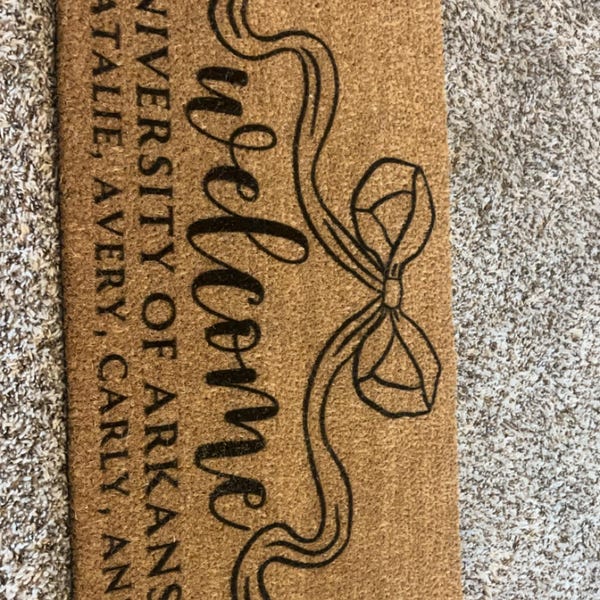 Custom Dorm Decor | Dorm Doormat | Welcome to Our Dorm | Custom Door ...
