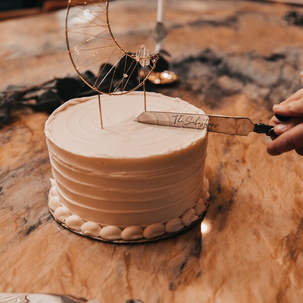 Crystal Moon Cake Topper, Featured on BRIDES - Etsy
