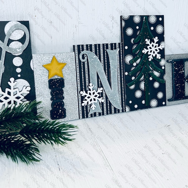 Winter Word Block SVG | Christmas Word Block SVG | SVG File | Laser Cut ...