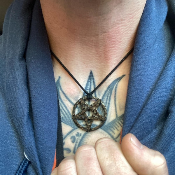Forged Steel Black Metal Pentagram Pentacle Amulet, Sold With Jewelry ...