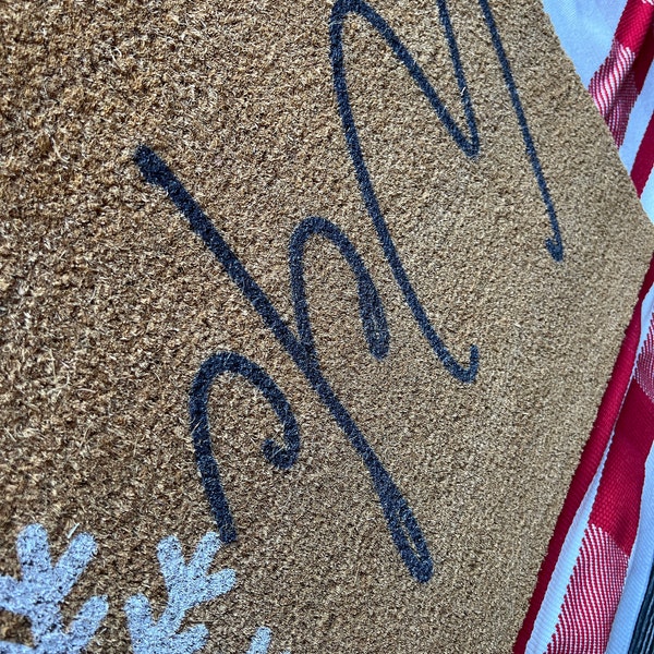 Welcome Snowflake Doormat, Winter Doormat, Welcome Mat, Winter Decor ...