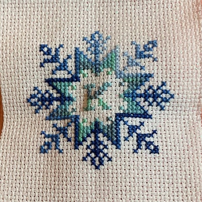 Snowflake Ornament Cross Stitch Pattern Snow Flakes Hand Embroidery ...