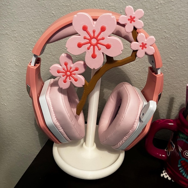 Sakura Headphone Stand, Cherry Blossom Headset Holder, Cute Desk ...