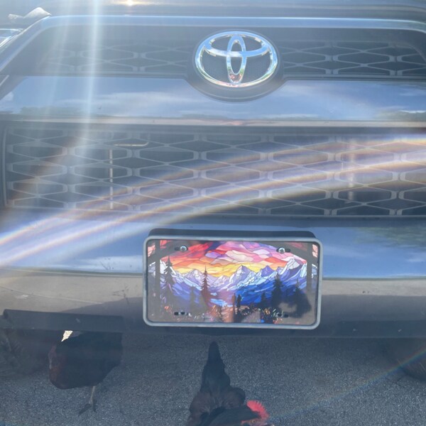 Ultra Slim Subuwu Subaru Anime Peeking Cat Metal License Plate Frame ...