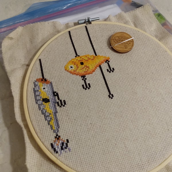 Fishing Lovers Cross Stitch Pattern, Modern Cross Stitch Pattern PDF ...