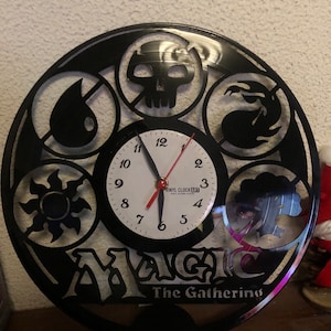 Magic the Gathering Vinyl Record Wall Clock 12 Inch Popular Card Game ...