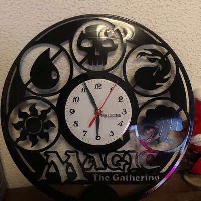 Magic the Gathering Vinyl Record Wall Clock 12 Inch Popular Card Game ...