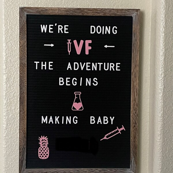 IVF Letter Board Icons - French Fries Pineapple Shot Rainbow, Test Tube ...