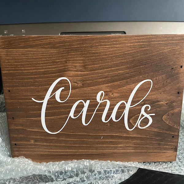 Wedding Card Box, Card Box With Side Slot, Locked Card Box, Rustic ...