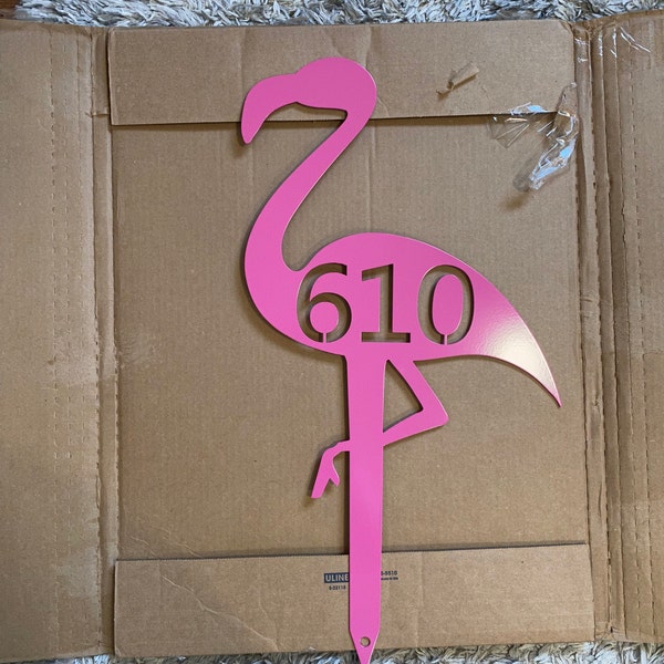 Flamingo Custom Address Sign, Metal Sign, Beach Sign, Beach Address ...