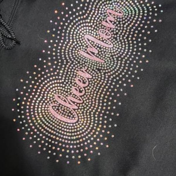 Personalized Rhinestone Cheer Outfit/rhinestone Cheer Hoodie/rhinestone ...