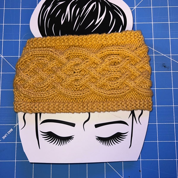 Printable Messy Bun Packaging Label Tag Headband Earwarmers Instant PDF ...