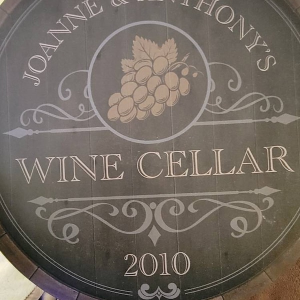 Custom Wine Bar Sign - Custom Bar Sign, Wine Cellar Sign, Wine Lover ...