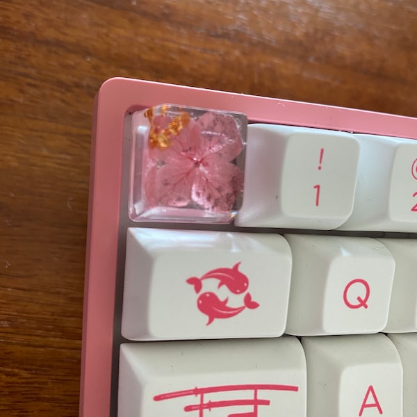 Pink Keycaps Set, Resin Keycap, Cute Keycaps, Spacebar Keycap, Artisan ...