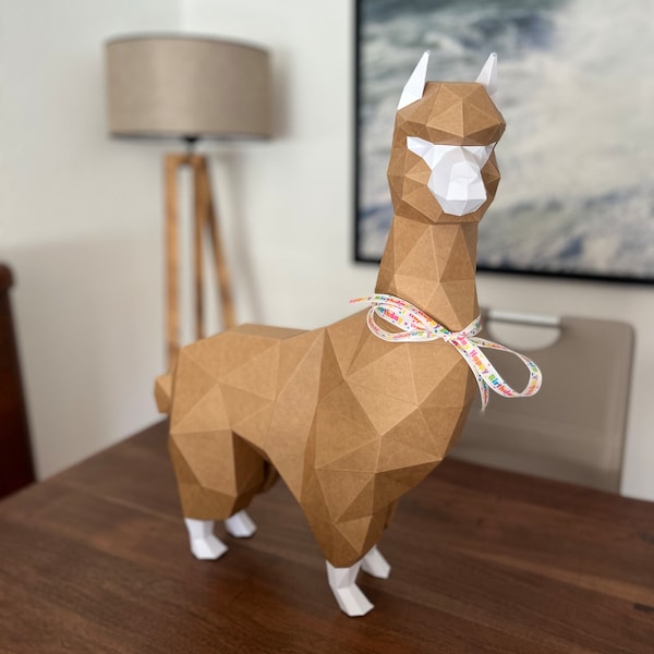 Alpaca, Lama Paper Craft, Digital Template, Origami, PDF Download DIY ...
