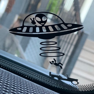 Jeeper Windshield Decal Alien Abduction/UFO Jeeper Sticker | Etsy