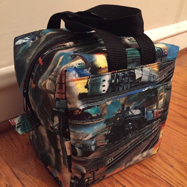 Insulated Lunch Bag Lunch Box Cooler Square Custom Pick Your Own Fabric ...