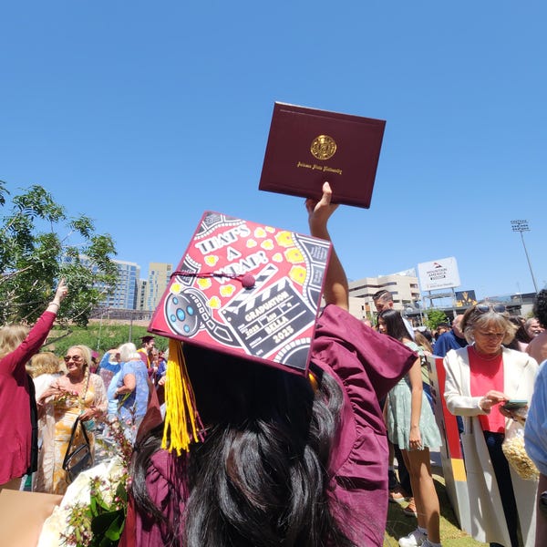 Custom Grad Cap Topper Four Years Later Funny Cartoon Graduation - Etsy