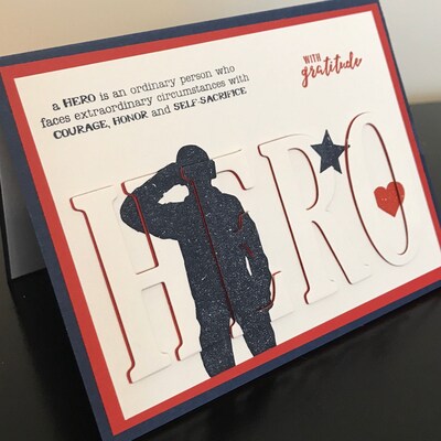 Handmade Military Appreciation Card Hero Collection - Etsy