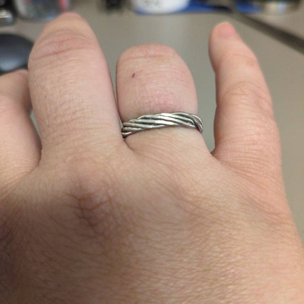 Guitar String Ring, Engagement Ring, Silver Ring, Petite Ring, Wedding ...