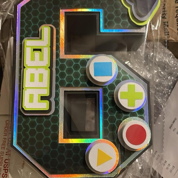 Gamer 3D Numbers or Letters, Gamer Party Decorations, Gamer Birthday ...