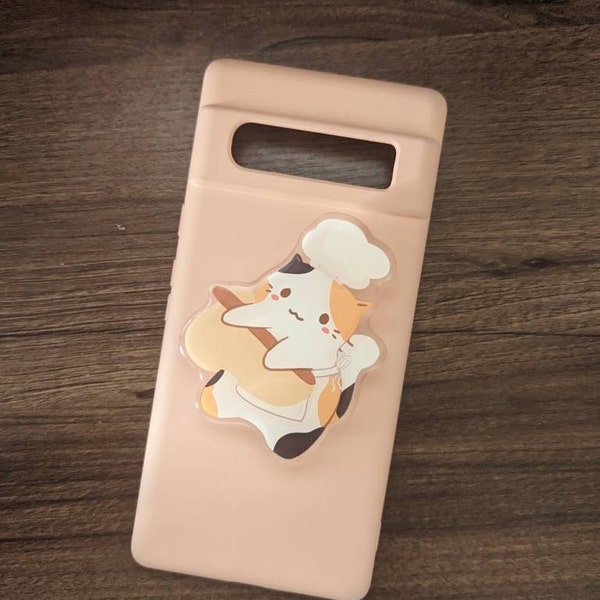 Cute Cat Keychain, Acrylic Epoxy Keychain, Baker Cat, Orange Cat, Black ...