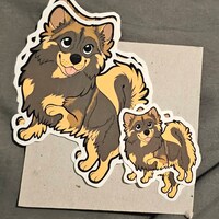 Labrador Retriever Sticker || Chibi Puppy Dog, Vinyl, Hand Drawn ...