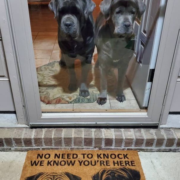 American Bully Door Mat, Funny We Know You ARE Here Door Mats, American ...