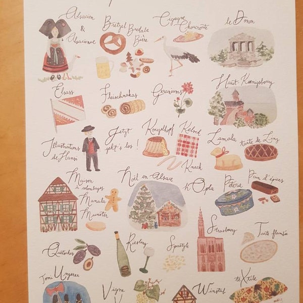 Alphabet de l'Alsace - Abécédaire de l'Alsace - Etsy France