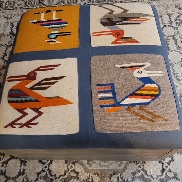 Vintage Chiapas Embroidery Mexican Table Runner Blooming Flowers ...