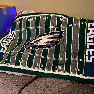 Pattern Chart for Crochet Football Field Afghan Blanket Green Bay ...