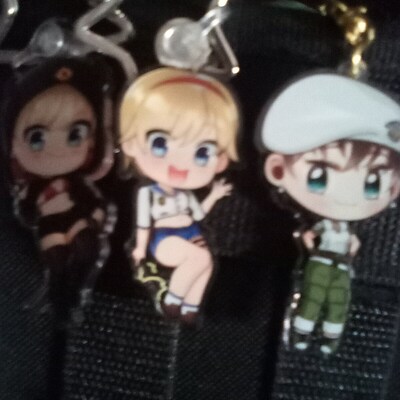 2.5 Acrylic Keychain Metal Gear Solid Meryl Silverburgh and Sniperwolf ...