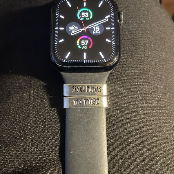 Smart Watch Charms, Personalized Gift, Custom Name, Watch Band Slide ...