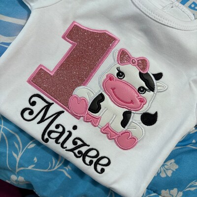 Cow Birthday Outfit,barnyard Birthday Shirt,cow Birthday Shirt,cow ...