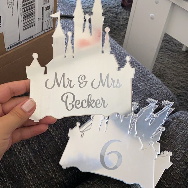 Castle Wedding Name Place Card, Sign, Centerpiece, Table Numbers, Cake ...