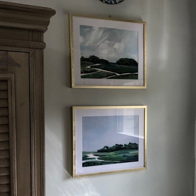 Salt Marsh Print Set, Coastal Landscape Prints, Marsh Painting, Coastal ...