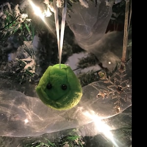 Brussel Sprout Bauble Needle Felted Christmas Decoration Handmade From ...
