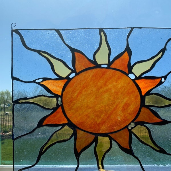 12" X 12" "sunshine" Stained Glass Pattern PDF B&W Digital Download - Etsy