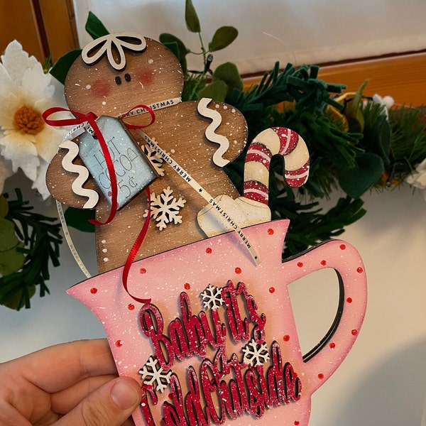 Hot Cocoa Gingerbread Mug SVG File | Laser Cut File | Gingerbread SVG ...