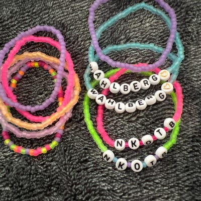 Tiny Matte Neon Beaded Stretch Bracelets, Seed Bead, Stacking Jewelry ...