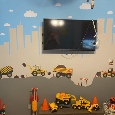 Construction Wall Decals 4 Construction Vehicle Wall Stickers - Etsy
