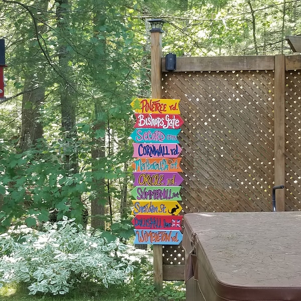 Custom Directional Arrow Signs,personalized Outdoor Destination Sign ...