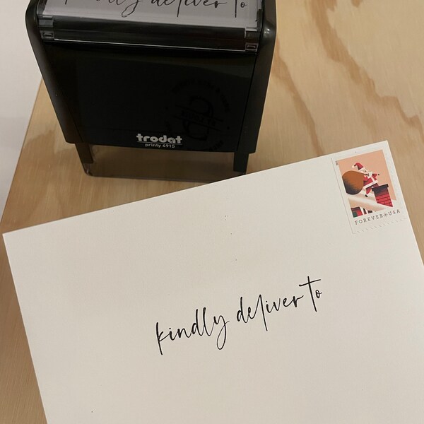 Kindly Deliver to Rubber Stamp | Bridal Shower | Wedding Stamp (KDT252 ...