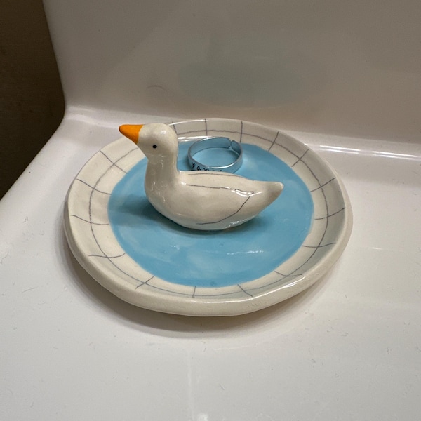 Duck Pond Ceramic Ring Dish | Trinket Dish | Engagement Gift | Birthday ...