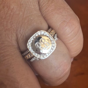 Monogram Necklace: Sterling Silver Monogrammed Quatrefoil CZ - Etsy