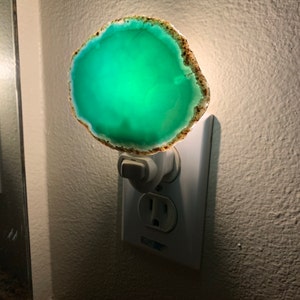 Agate Night Light Geode Night Light Agate Slice Light - Etsy